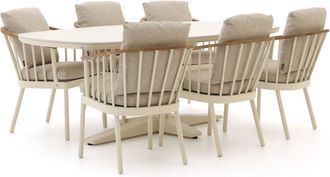 Apple Bee Condor/Zanzibar d&auml;nisch oval 220 cm Gartenm&ouml;bel-Set 7-teilig