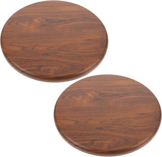BESPORTBLE 2 Stück Runder Barhocker Sitz Ersatz aus Massivem Holz Dicke Runde Sitzfläche Ø Robust und Glatt für Kantine Restaurant und Werkstatt Einfache Montage