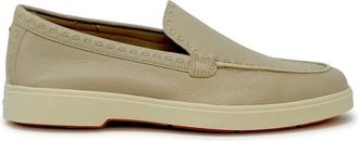 Santoni Wuya71436tisswkap10 Nude Leather Loafer - Gr. 38,5 (EU) - in Beige