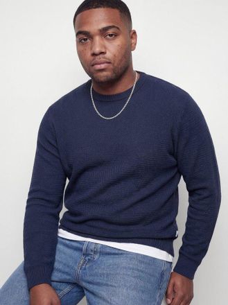 Jack & Jones Plus Size Rundhalspullover JJERYDER KNIT CREW NECK SN PLS Baumwolle, normal geschnitten