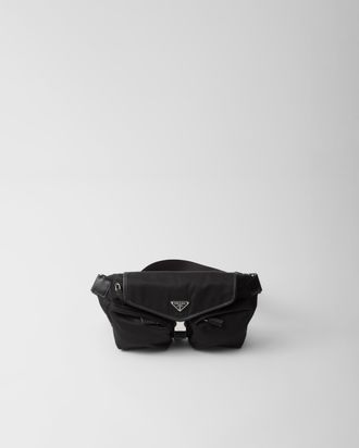 Prada Schultertasche aus Re-Nylon und Leder