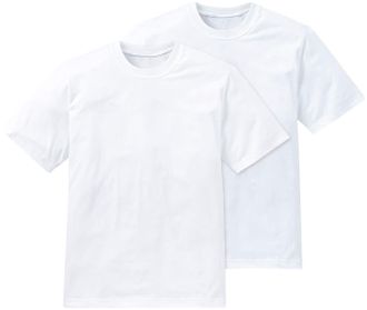 Schiesser T-Shirt SCHIESSER Essentials, Herren, Gr. S, wei&szlig; (100, wei&szlig;), Single Jersey, Obermaterial: 100% Baumwolle, unifarben, regular fit Po-bedeckend, Rundh