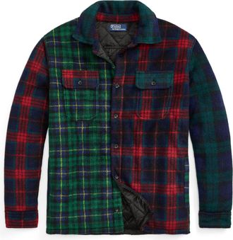 Ralph Lauren PLAID PATCHWORK FLEECE SHIRT JACKET