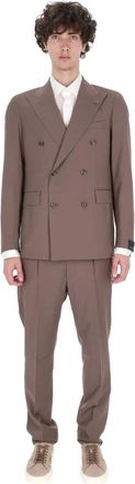 Tagliatore Homme, Costumes, Brun, Taille: M Vesuvio Double-Breasted Suit