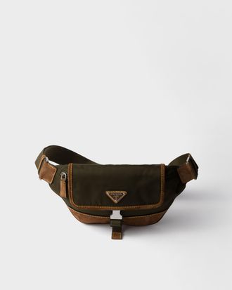 Prada Gürteltasche aus Re-Nylon und Wildleder