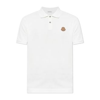 Moncler Polo Shirt mit Logo-Patch - - Tops - Herren - Wei&szlig; - 2XL