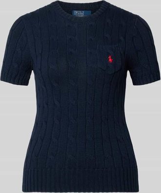 Polo Ralph Lauren Slim Fit Kurzarmpullover mit Label-Stitching