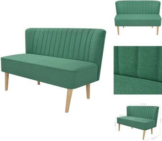 vidaXL Sofa Stoff 117 x 55,5 x 77 cm Gr&uuml;n - Sofas - Wohnzimmersofa - Gr&uuml;nes Sofa - Couchtisch - Polstersofa