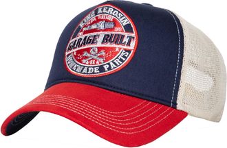 King Kerosin Herren Trucker Cap &middot; Kappe &middot; Netz &middot; Mesh &middot; Snapback &middot; Retro &middot; Biker &middot; Vintage &middot; Motorcycle &middot; Patch &middot; Stickerei &middot; Rockabilly &middot; Stickerei &middot; Garage Built