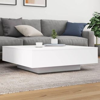 vidaXL Table basse blanc 100x100x31 cm bois ding&eacute;nierie Vidaxl
