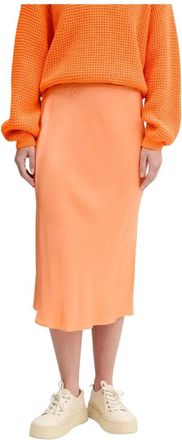 American Vintage Jupe midi Voogy - Femme - Jupes - Orange - Taille: 38 FR