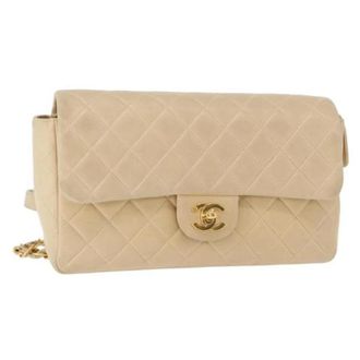 Chanel Sac bandouli&egrave;re en cuir doccasion - Femme - Pre-owned - Beige - Taille: ONE Size