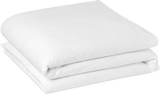 Amazon Basics Deluxe Bettbezug, 100% Baumwolle Satin 400TC, Superweich mit Druckkn&ouml;pfen, 220 x 240 cm, Wei&szlig;