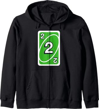 Uno Halloween Green 2 Karte Kapuzenjacke