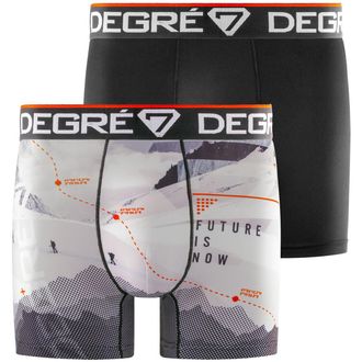 Degr&eacute; 7 Lot de 2 boxers longs homme microfibre Montagne