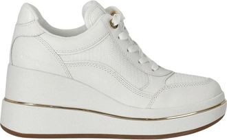 Michael Kors Femme, Chaussures, Blanc, Taille: 38 1/2 EU Emmy Wedge Trainer