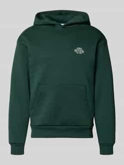 Review Hoodie mit Logo-Print und K&auml;nguru-Tasche