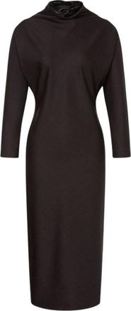 Alberta Ferretti Femme, Robes, Gris, Taille: 38 FR Robe midi en laine tropicale