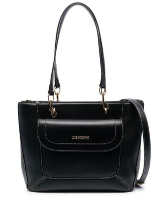 Love Moschino sac cabas en cuir - Noir