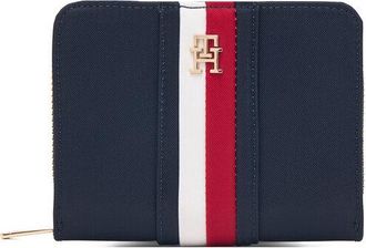 Tommy Hilfiger Geldb&ouml;rse Th Icon Med Za W/Flap Nylon Corp AW0AW19164 Dunkelblau