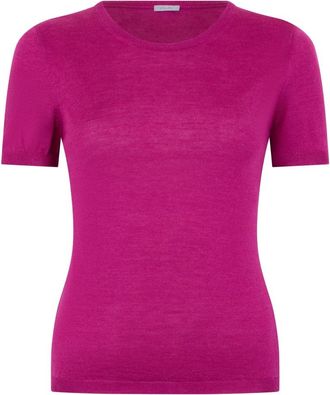 Malo Femme, Pulls, Rose, Taille: 42 FR Pull ras du cou en cachemire et soie