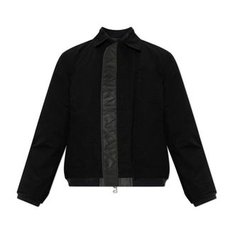 sacai Homme, Vestes, Noir, Taille: L Blouson r&eacute;versible en serg&eacute; de nylon x ripstop