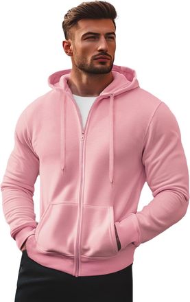 OZONEE Herren Hoodie Sweatjacke Kapuzenpullover Sweatshirt Farbvarianten Kapuzenjacke Kapuzenpulli mit Rei&szlig;verschluss Langarm Sport Style Casual Fitness Trai