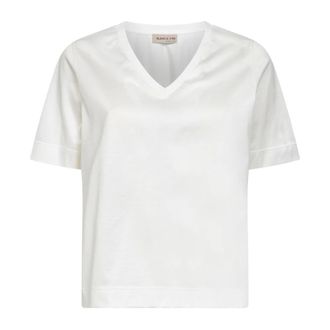 Blanca Vita Femme, Tops, Blanc, Taille: 36 FR T-shirt &agrave; Manches Courtes et Col en V