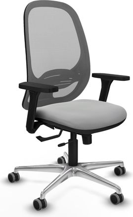 Piqueras y Crespo Cilanco Computerstuhl mit 3D-Armen, h&ouml;henverstellbare Lendenwirbelst&uuml;tze, ausgestattet mit Syncro/Traslack und Schneideschaum, Grau/Hellgrau