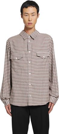 Maison Margiela Check Cotton Flannel Shirt