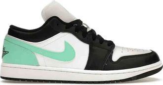 Nike Low-Top Sneaker - Jordan 1 Low Green Glow - Gr. 47 - in Weiß - für Damen