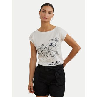 Lauren Ralph Lauren T-Shirt 200971072002 Wei&szlig; Relaxed Fit