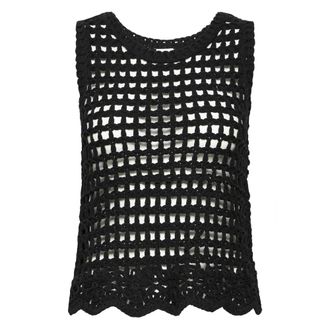Ichi Strickware - - Tops - Damen - Schwarzk - XS