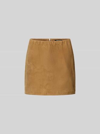 Rotate Minirock aus echtem Ziegenvelours