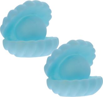 NUOBESTY 2 Stück Perlenlampe Muschel-design Nachtlampe Kreatives Nachtlicht Nachtlicht-schmuck Dekorative Kleine Nachtlampe Sanfte Beleuchtung Für Schlafzimmer