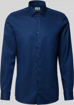 Olymp Level 5 Slim Fit Business-Hemd mit Strukturmuster und Kentkragen