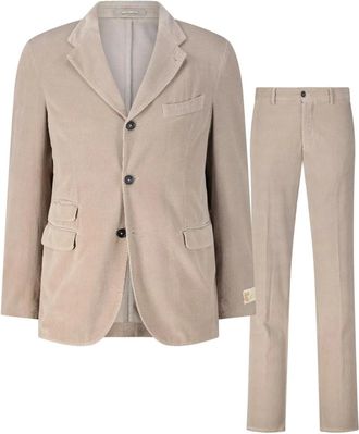 Massimo Alba Homme, Costumes, Beige, Taille: XL Sloop Cotton Corduroy Suit