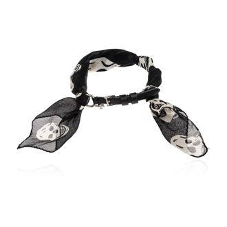 Alexander McQueen Seidenarmband mit Totenkopf-Motiv - - Accessories - Damen - Schwarzk - ONE SIZE