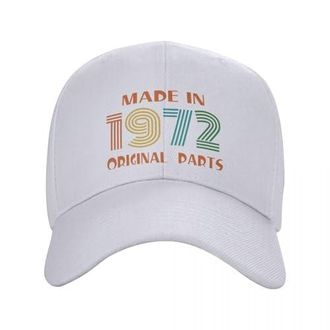 Generic Casquette de baseball personnalis&eacute;e r&eacute;tro fabriqu&eacute;e en 1972 pi&egrave;ces originales casquette de baseball protection solaire hommes femmes 50e anniversaire 