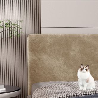 Generic Samt Kopfteil Bezug Full Queen California King Stretch Bettkopfteil Bezug Minimalistischer Stil Staubschutz Kamel Gesamtl&auml;nge des Kopfteils (47-55)