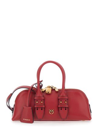 Pinko Bowling Horizontal Shoulder Bag - Red