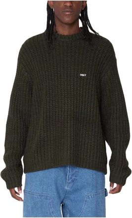 Obey Herren, Strickwaren, Gr&uuml;n, SGr&ouml;&szlig;e