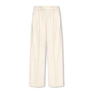 Theory Weite Plissee-Front-Hose - - Trousers - Damen - Beige - 2XS