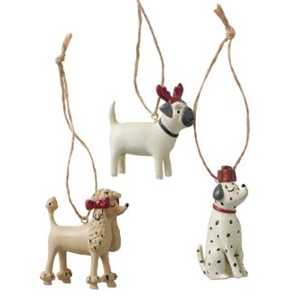 Boltze Boltze, Weihnachts-H&auml;ngefiguren Hund 3er-Set Barney