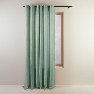 Madura Rideau À Oeillets Noirs Carlina Tilleul et bourdon noir - VERT