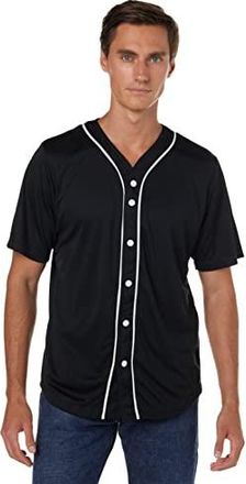 Urban Classics Homme Baseball Mesh Jersey T shirt, Multicolore - Mehrfarbig (Blk/Wht 50), XXL EU