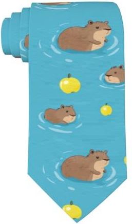 Generic Bébés Capybaras Cravates Doux Cravate Élégante Cravate Homme Pour Mariage Soirée Travail