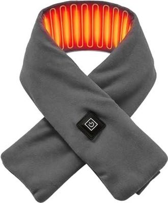 Generic &Eacute;charpe chauffante pour femme - Cache-cou aliment&eacute; par USB, &eacute;charpe chaude coupe-vent en peluche, &eacute;charpe thermique douce, accessoire chauffant r&eacute;glab