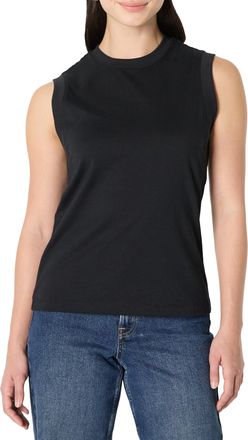 Amazon Essentials Damen Relaxed-Fit-Muscle-T-Shirt Aus Baumwolle, Schwarz, XXL