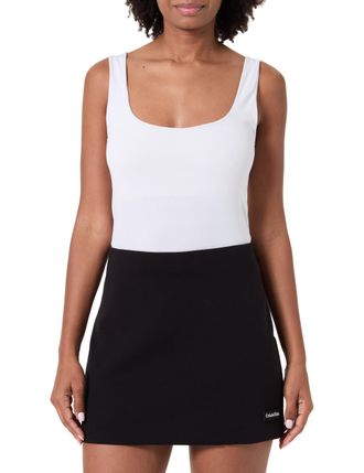 Calvin Klein Damen Scuba Mini Skirt Lv044D221G R&ouml;cke, Schwarz (Schwarz), XL